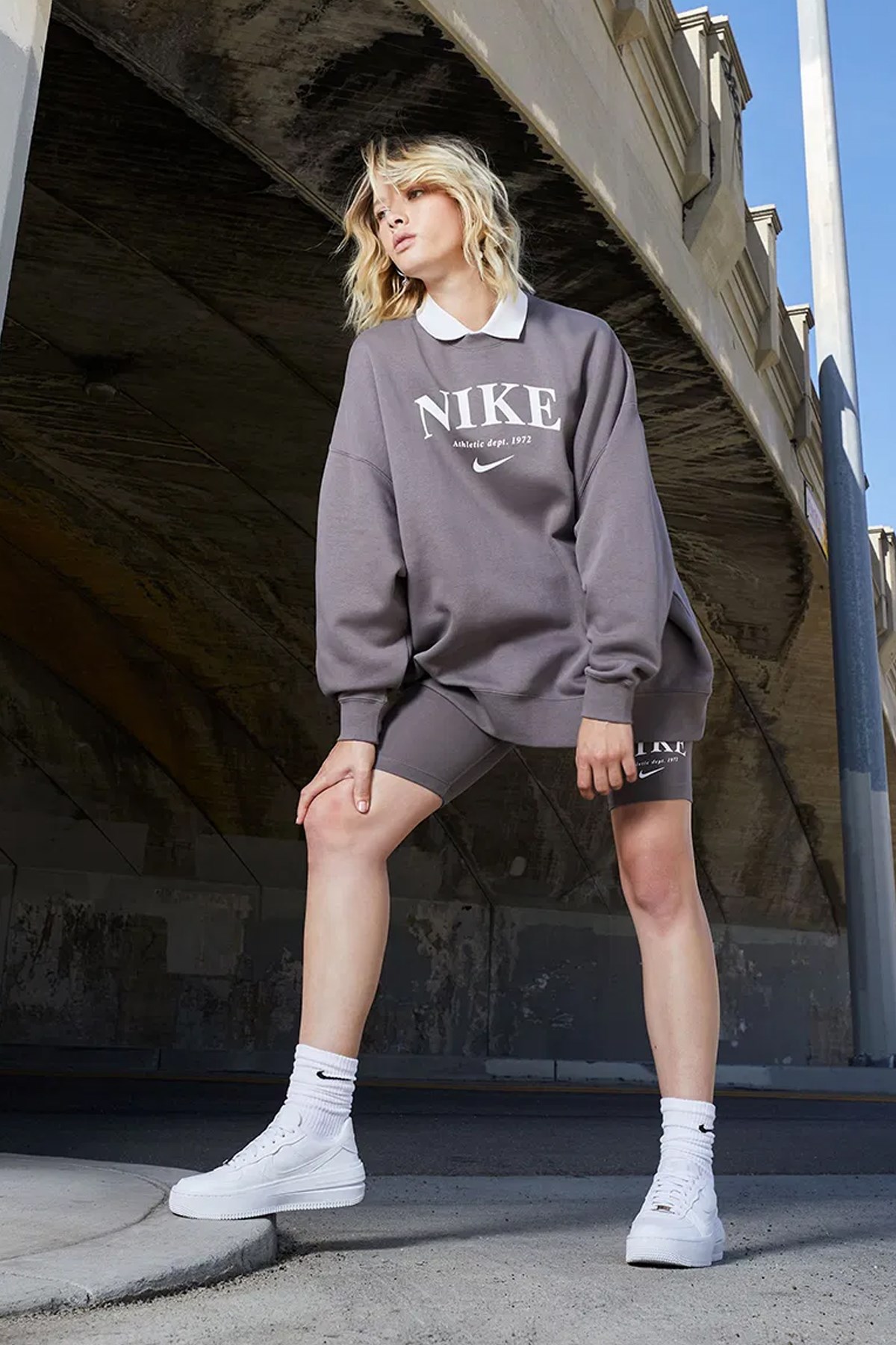 Nike Air Force 1 Plarform Kadın Beyaz Spor Ayakkabı DJ9946-100 | Sporset